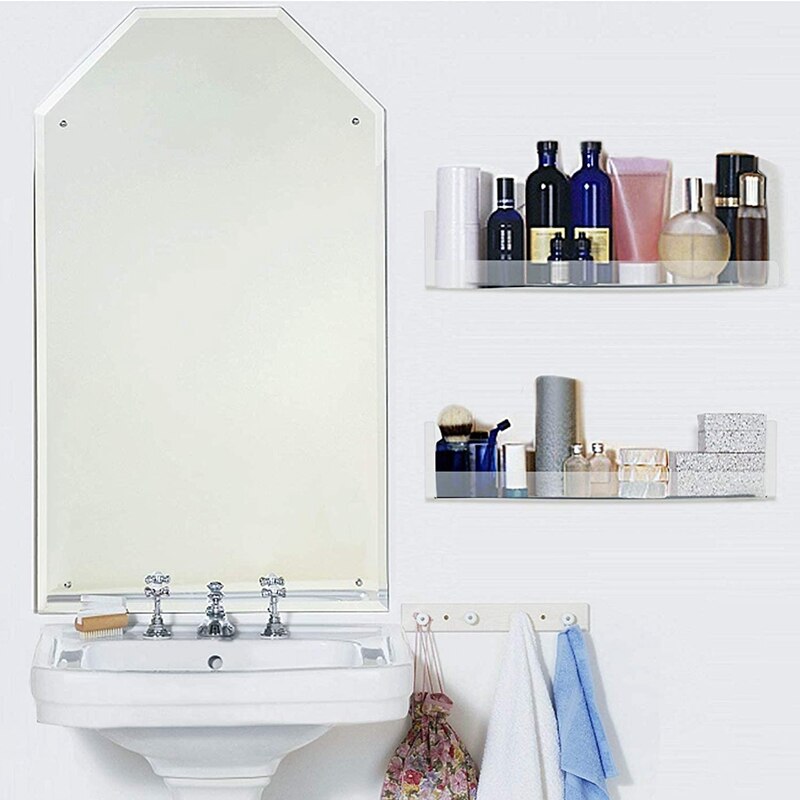 2 x 15 inch Clear Acrylic Floating Wall Ledge Shel... – Grandado