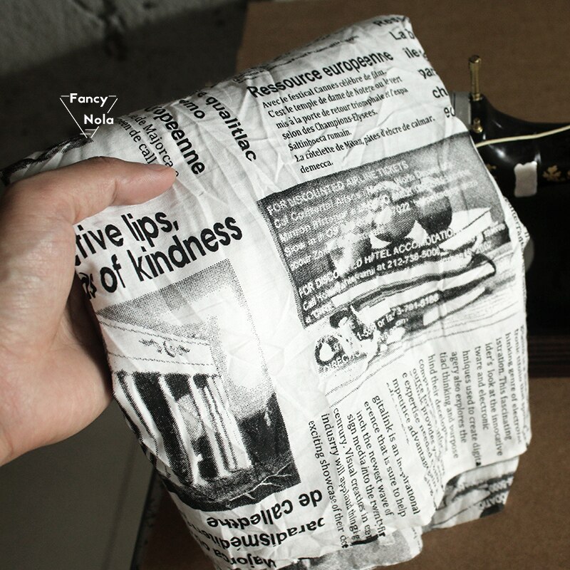 English Newspaper Letter Fabric 140cm Width Print ... – Grandado