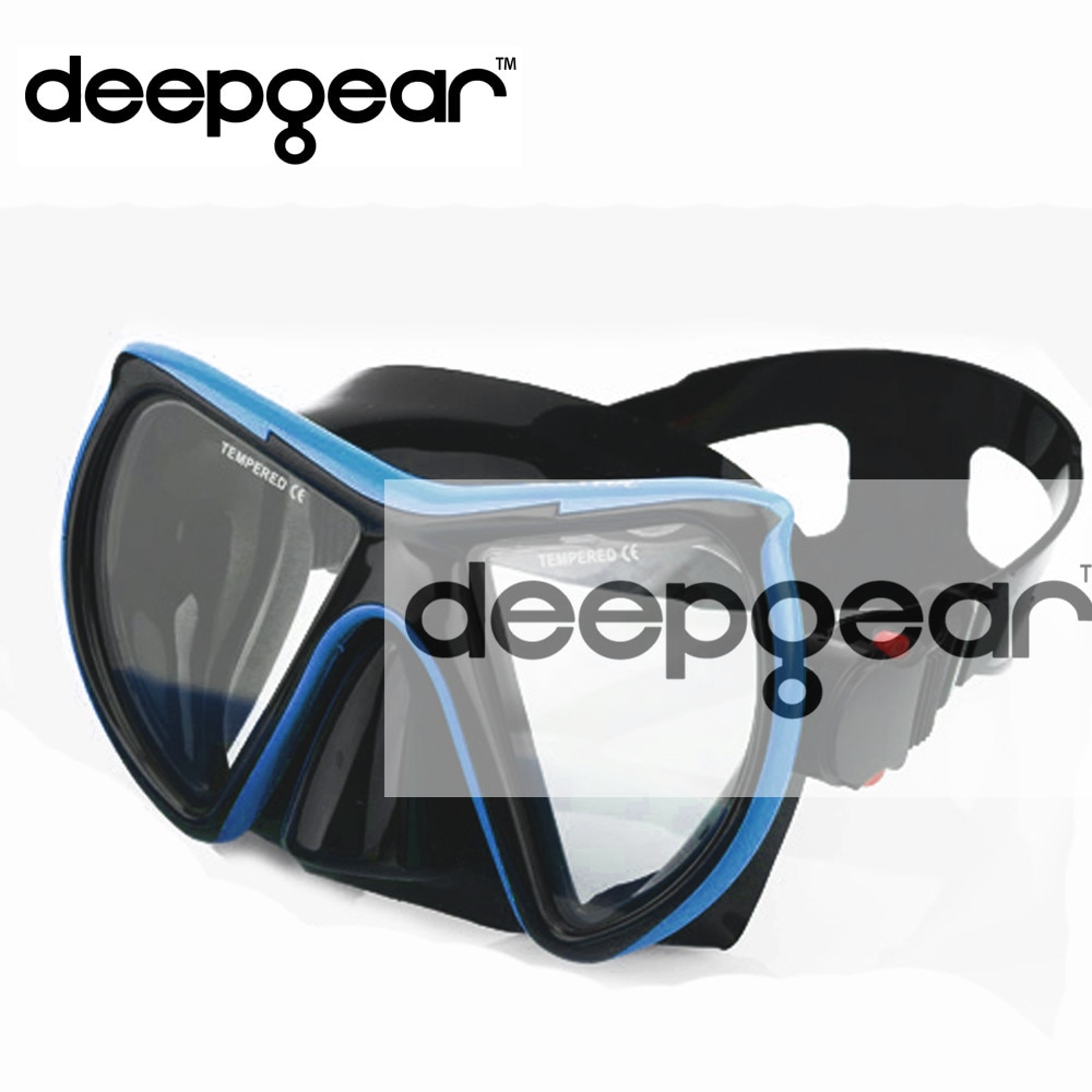 DEEPGEAR scuba dive mask two window snorkel mask b... – Grandado