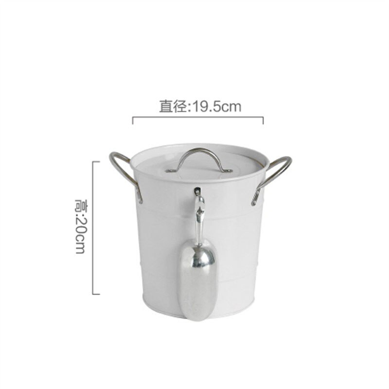 Double-layer ice bucket with lid galvanized iron s... – Vicedeal
