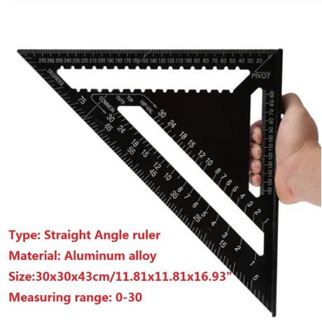 7/12in Triangle Angle Ruler Protractor Woodworking... – Grandado