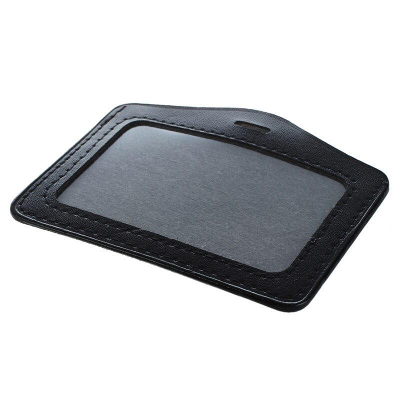 5 Pcs Black Clear Faux Leather Business ID Card Ba... – Grandado