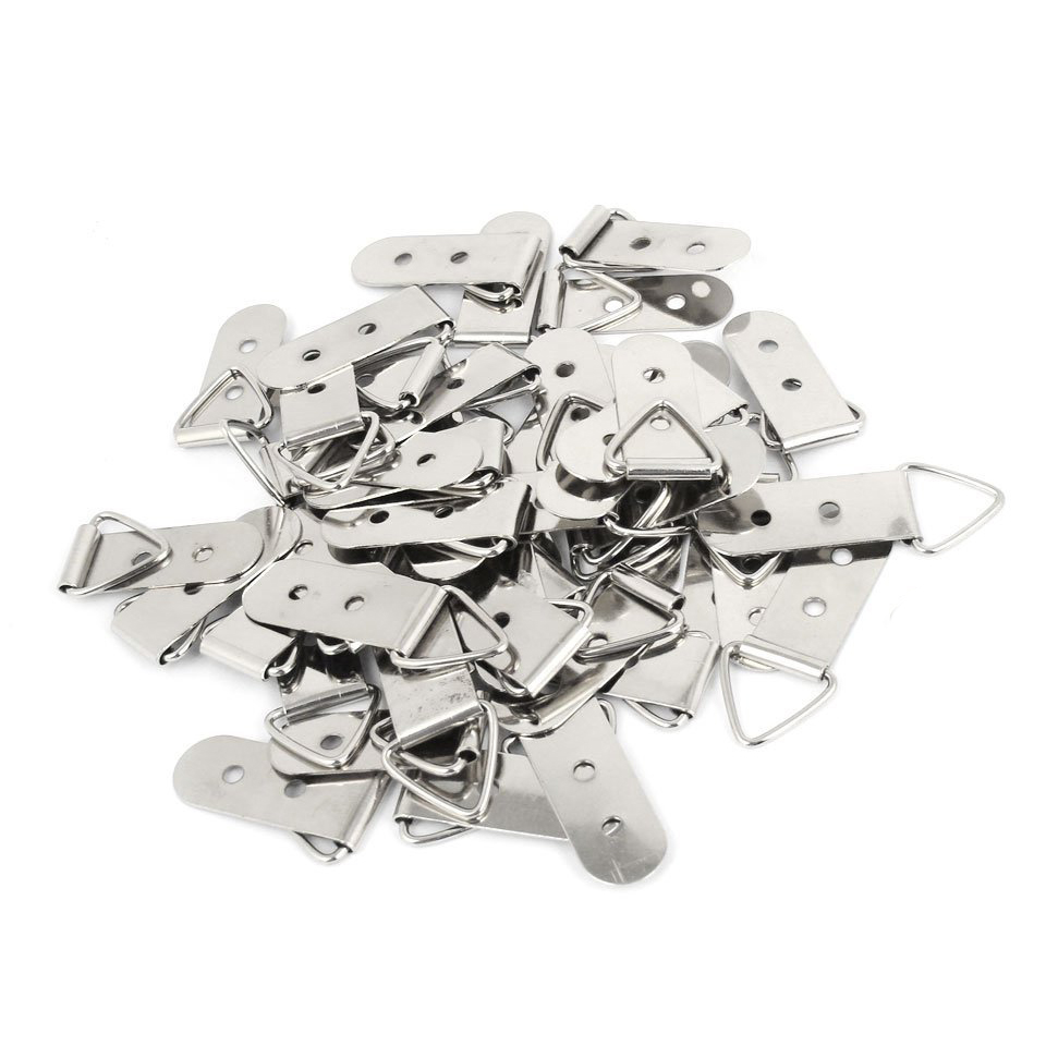 Triangular metal hooks with double hole for hangin... – Vicedeal