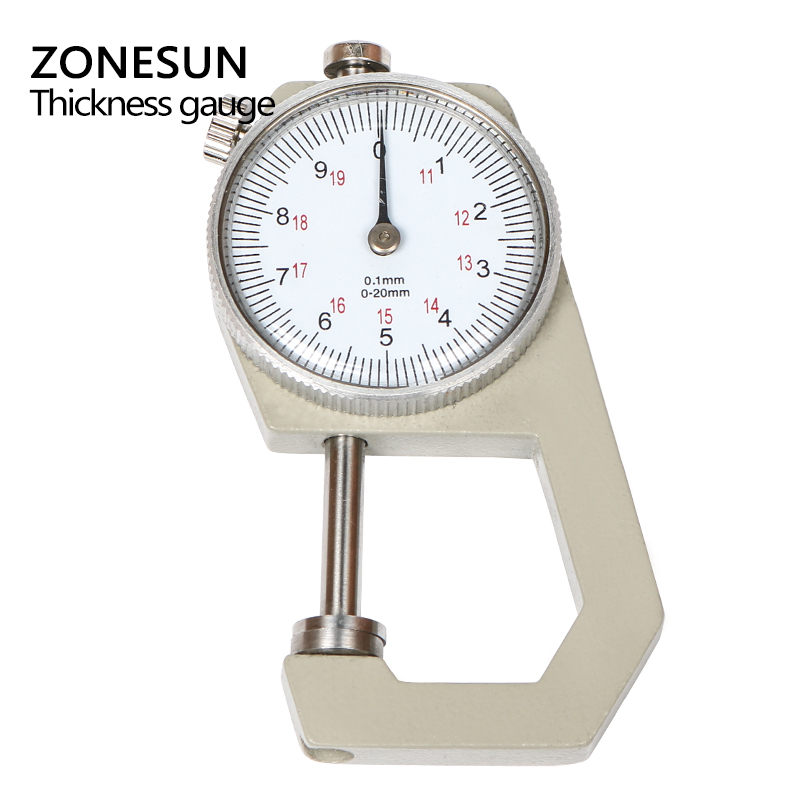 ZONESUN 1pcs Dial Thickness Gauge Flat Head 0-10*0... – Grandado