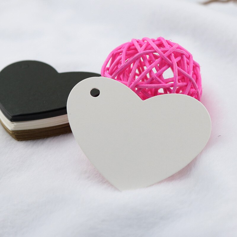 100PCS Heart shape Kraft Paper Hang Tags Wedding P... – Grandado