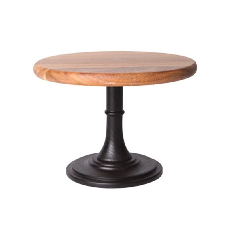 Tall Solid Wood Cake Pan Round Pedestal Dessert Ta... – Grandado