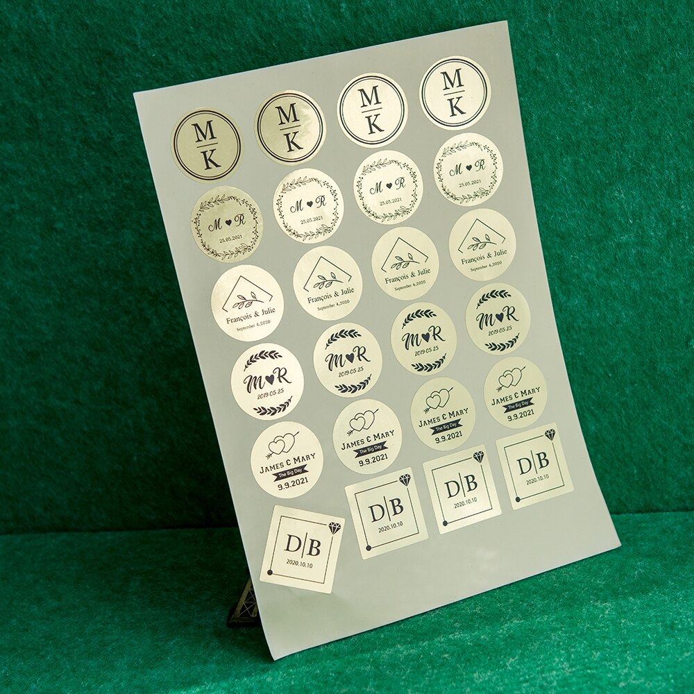 JZ2-40x40mm rectangular stickers, wedding stickers... – Grandado