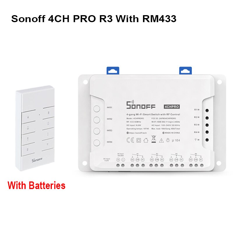 Sonoff 4ch r3/ pro r3 wifi switch modul fjernbetj... – Grandado