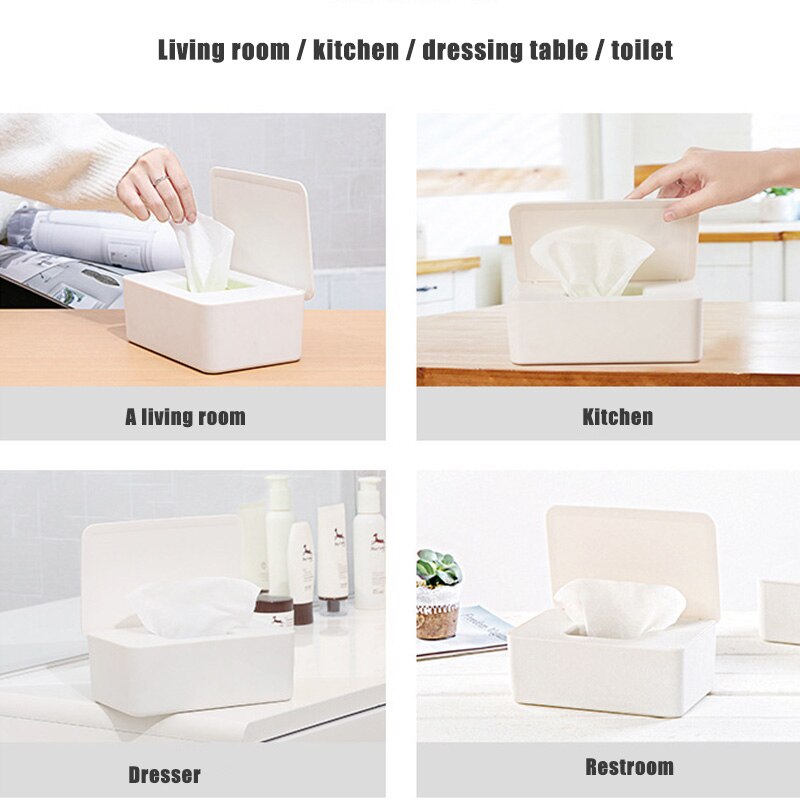 Dustproof rubber sealed loop Tissue Storage Box We... – Vicedeal