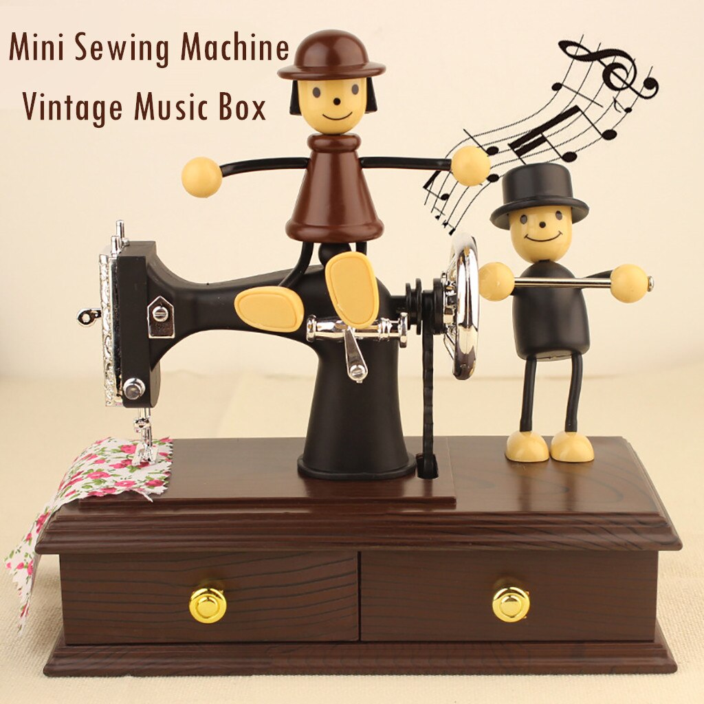 60#Home Decor Music Box Vintage Music Box Mini Sew... – Grandado