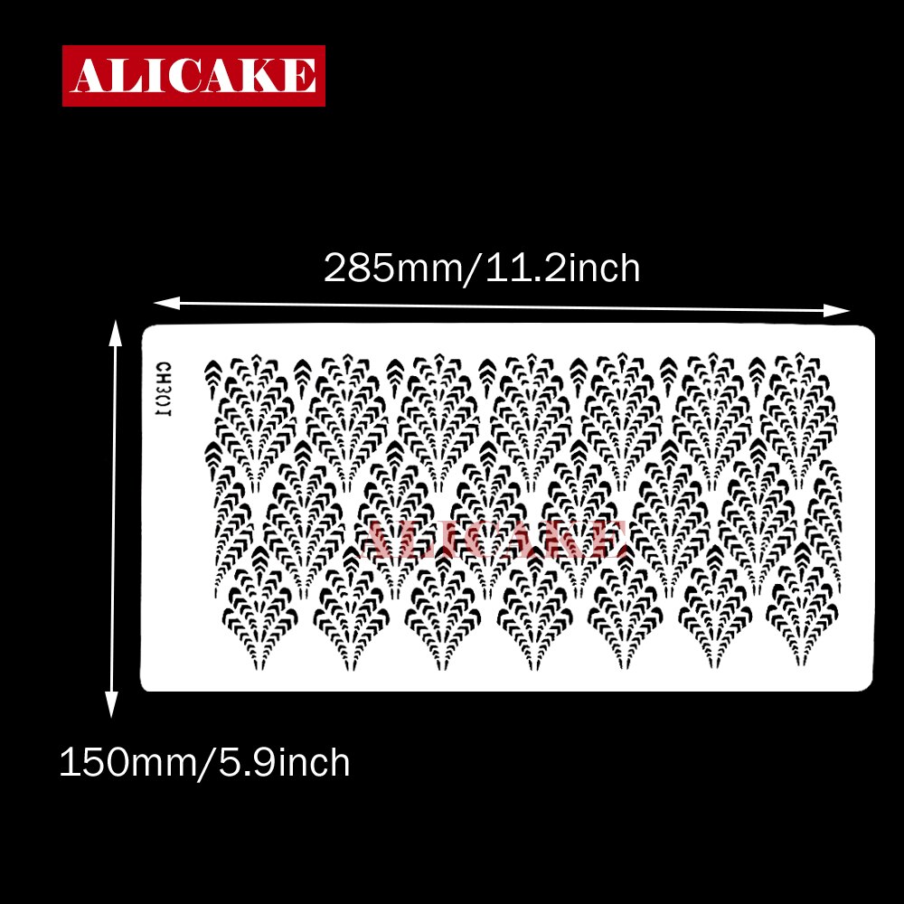 Geometric Rhombus Pattern Cake Stencil Template Pl... – Grandado