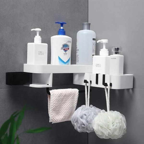 Bathroom Accessories Corner Shower Shelf Seamless ... – Vicedeal