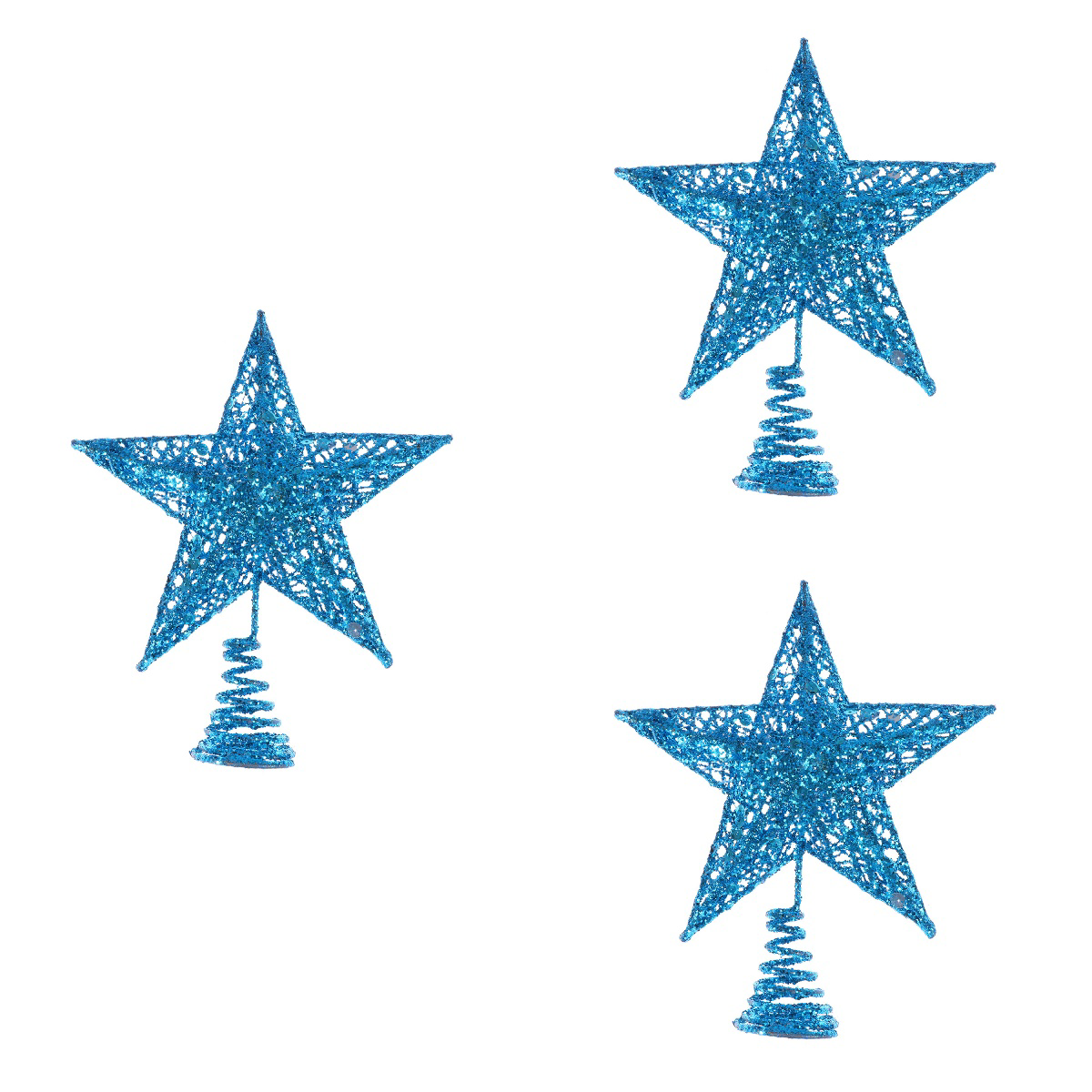 3pcs 25cm Christmas Tree Iron Star Topper Glitteri... – Grandado