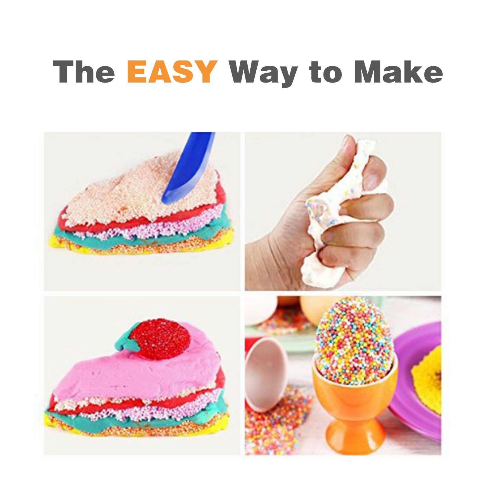 DIY Handicrafts Crystal Mud Mucus Kit Colorful Foa... – Grandado