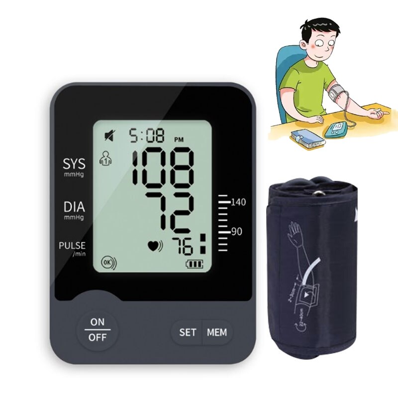 1 Pcs Portable Blood Pressure Monitor With Voice A... – Vicedeal