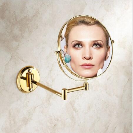 8" Golden dual Makeup mirrors 1:1 and 1:3 magnifie... – Grandado