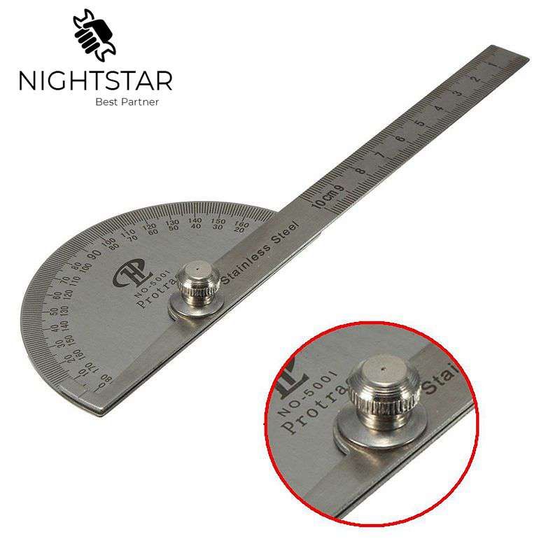 100mm Stainless Steel Angle Finder Rule Measure Ma... – Vicedeal