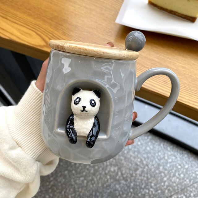 Taza con tapa y cuchara, corazón de chica coreana,... – Grandado