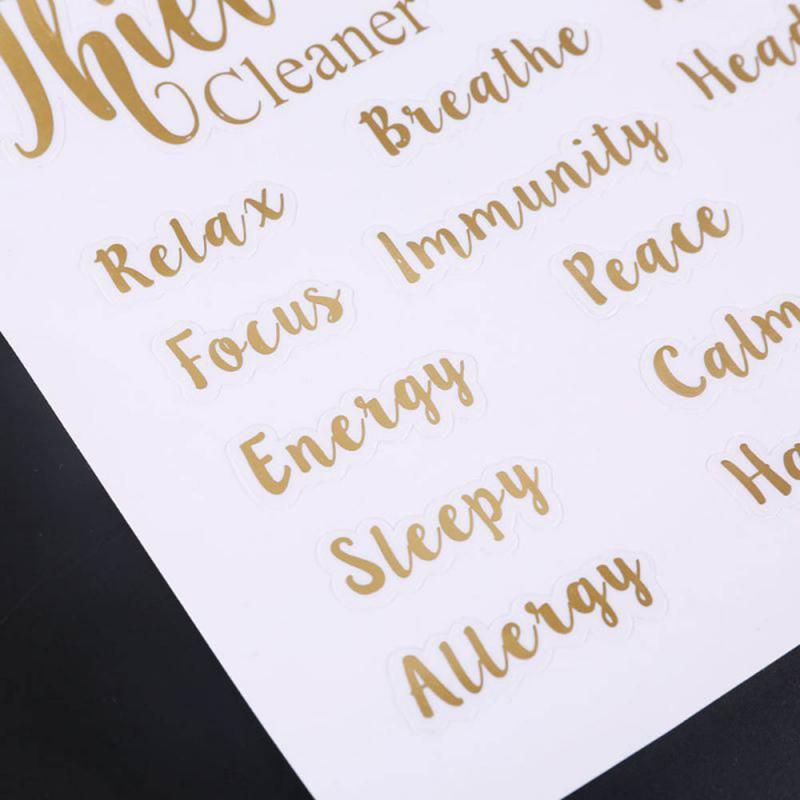 Gold Essential Oil Bottles Labels Body Stickers Ho... – Vicedeal