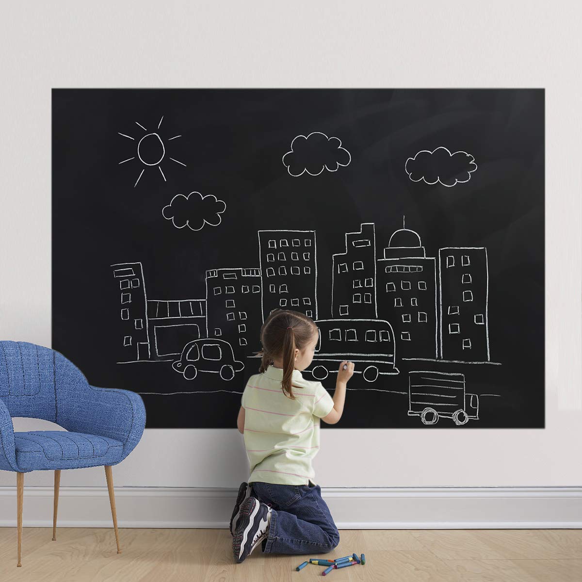60x100cm pizarra pegatinas extraíbles vinilo dibuj... – Grandado