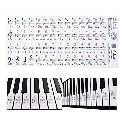 Piano Sticker Transparent Piano Keyboard Sticker 4... – Grandado