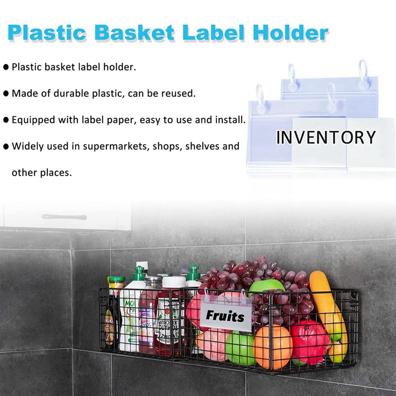 Plastic Basket Label Holders,Price Sign Wire Shelf... – Grandado