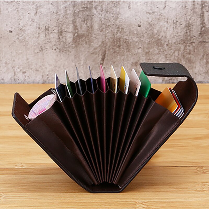 PU Leather Business Card Holder Organizer Hasp Men... – Grandado