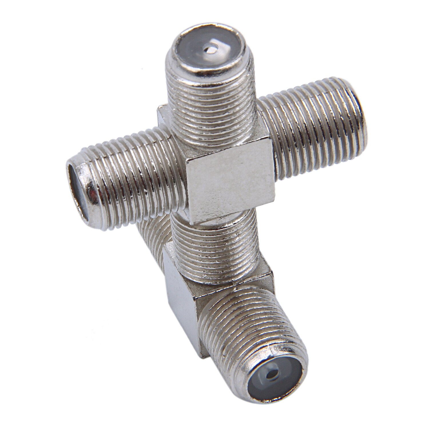 2 pièces 2 voies f-type Combiner TV connecteurs coaxiaux RF adaptateurs ...