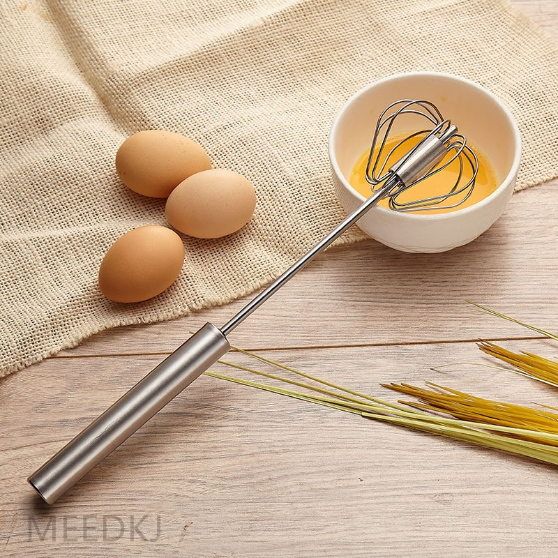 10 inch stainless steel semi-automatic egg beater ... – Grandado