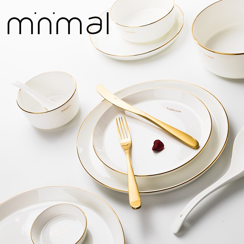 Nordic Ceramic Dinner Plates Beef Flat Plate Table... – Grandado