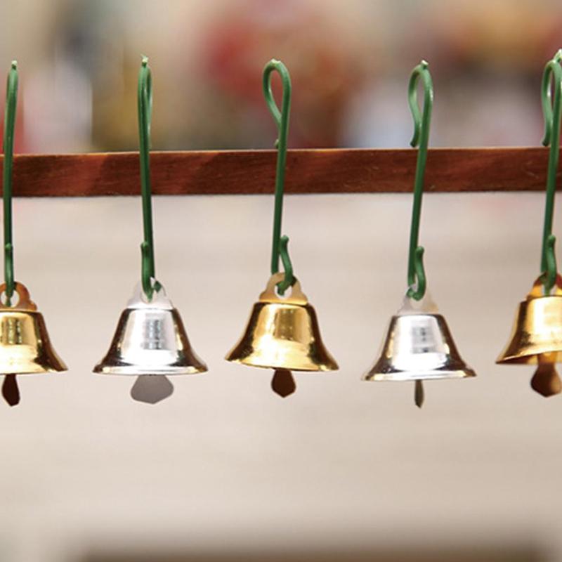 2pc Mini Jingle Bells Christmas Tree Pendant Gold ... – Grandado