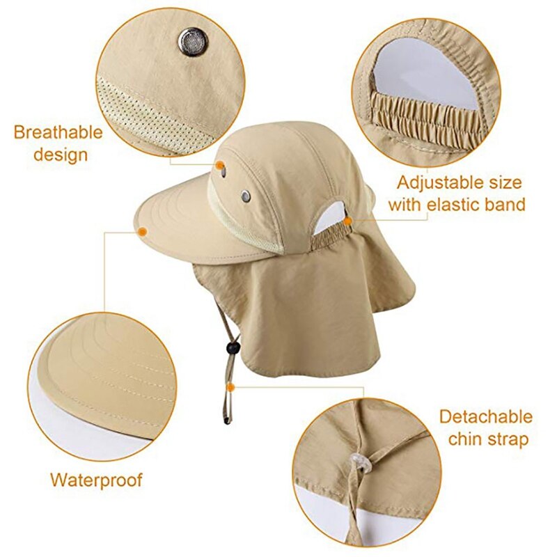 Outdoor Schaduwrijke Paardestaart Crescent Cap Zom... – Grandado