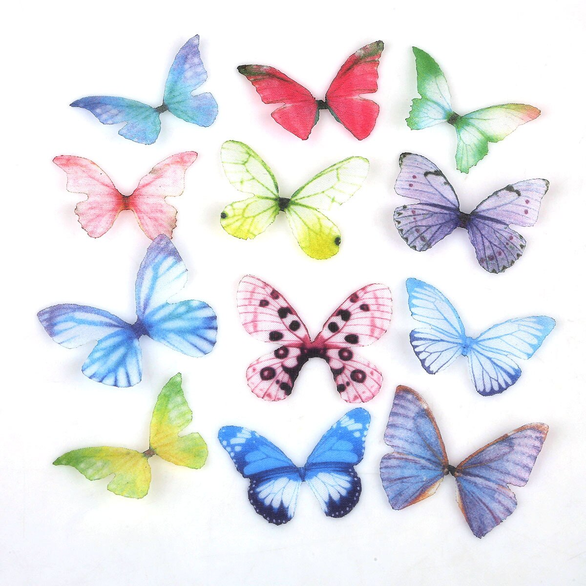 10pcs Beautiful Mixed Color 3cm DIY Double Layer B... – Grandado