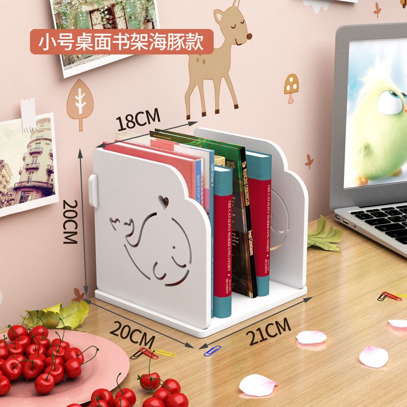 Cute Hollow Book Storage Rack Wooden Office Deskto... – Vicedeal