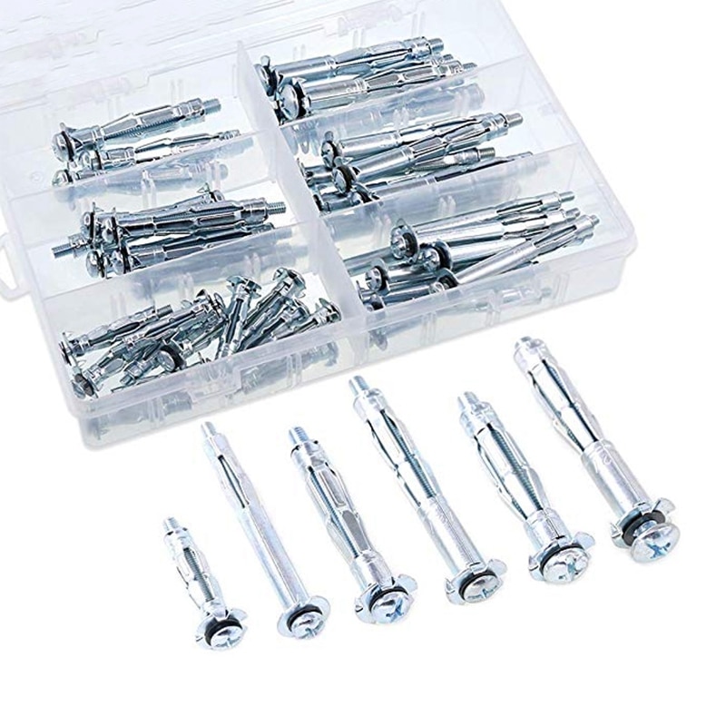 42Pcs Bolt Assortment Kit Hollow Wall Anchors Scre... – Grandado
