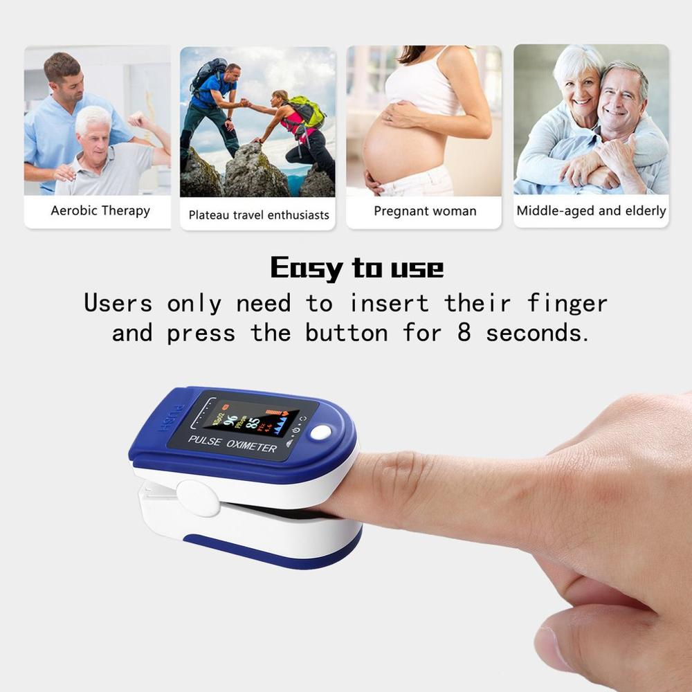 1 Set Finger Pulse Oximeter Finger Clip Heartbeat ... – Vicedeal