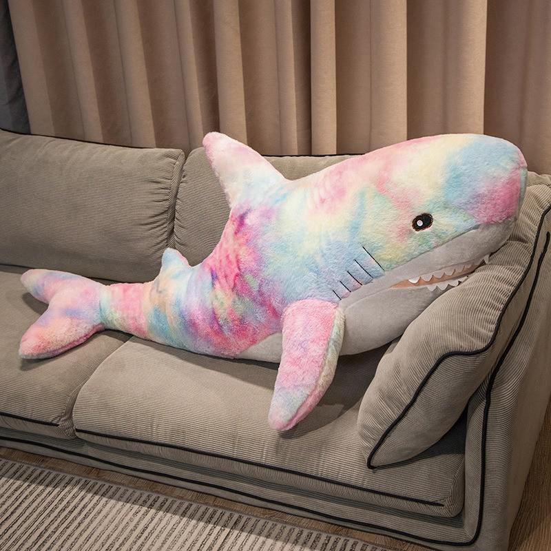 Kawaii Rainbow Colorful Plushie Shark Toys Sleepin... – Vicedeal