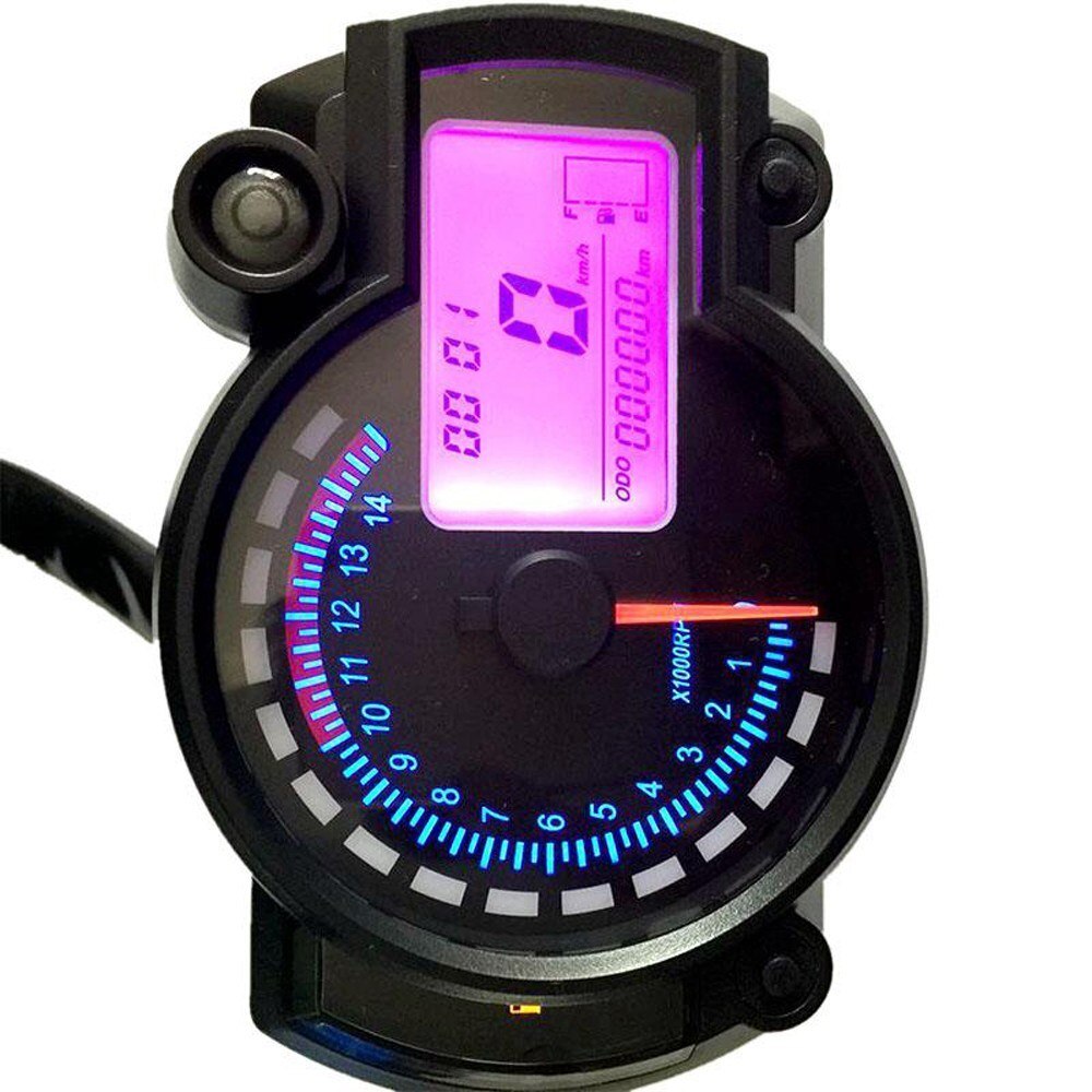 Color Backlight LCD Digital Motorcycle Speedometer... – Grandado