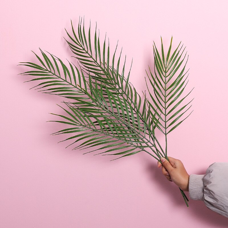 Artificial Plastic Plants Tropical Palm Tree Leaf ... – Grandado