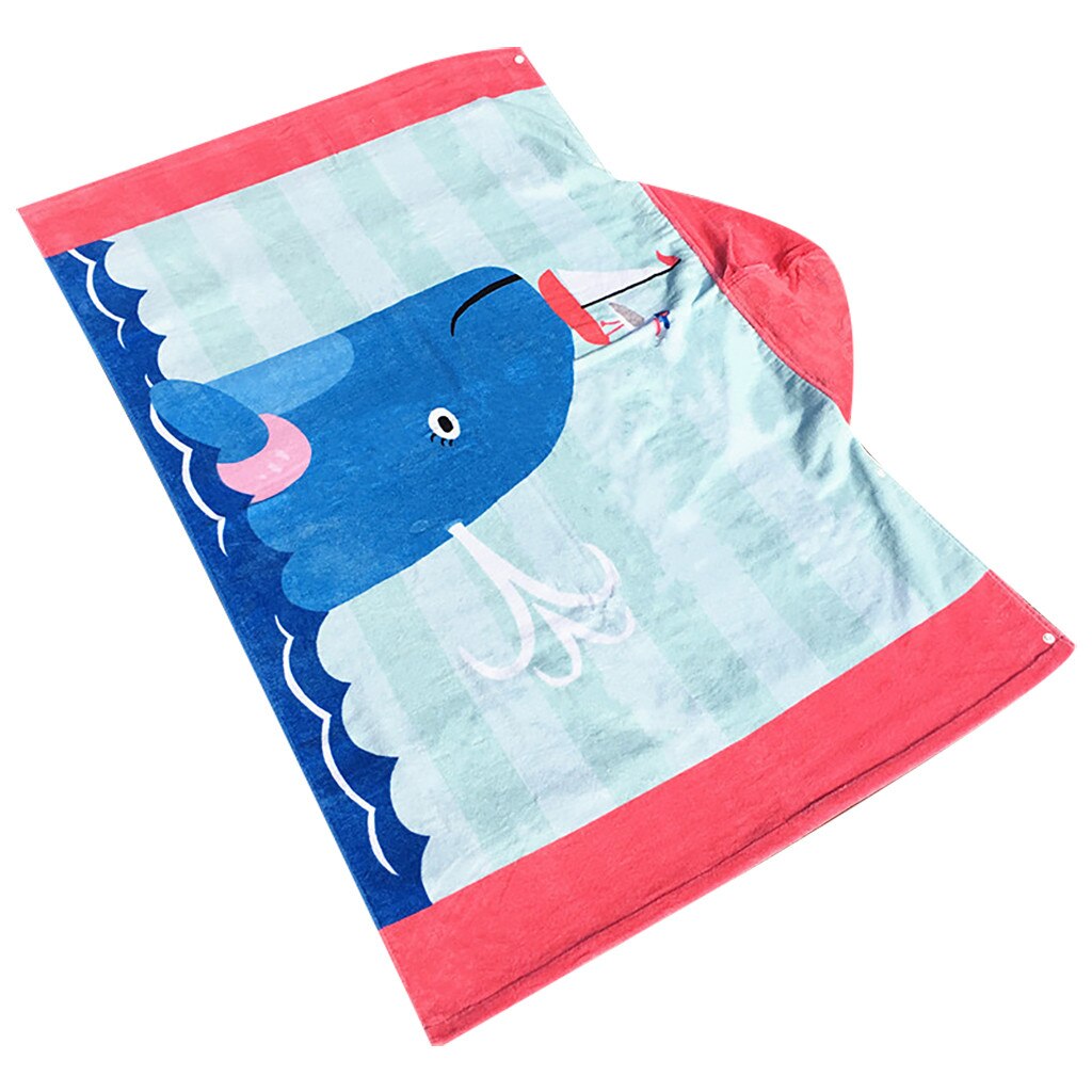 Peuter Hooded Strand Badhanddoek Haai Zachte Zwemm... – Grandado