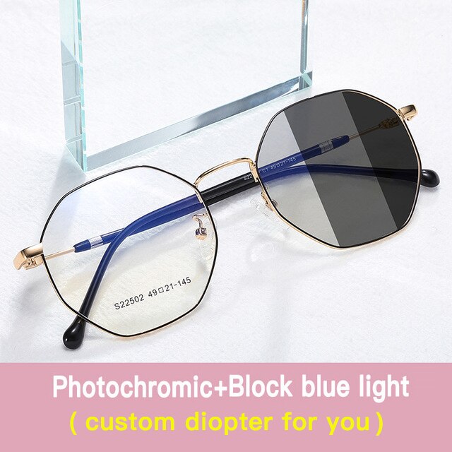 Photochromic blue ray block glasses for man women ... – Grandado