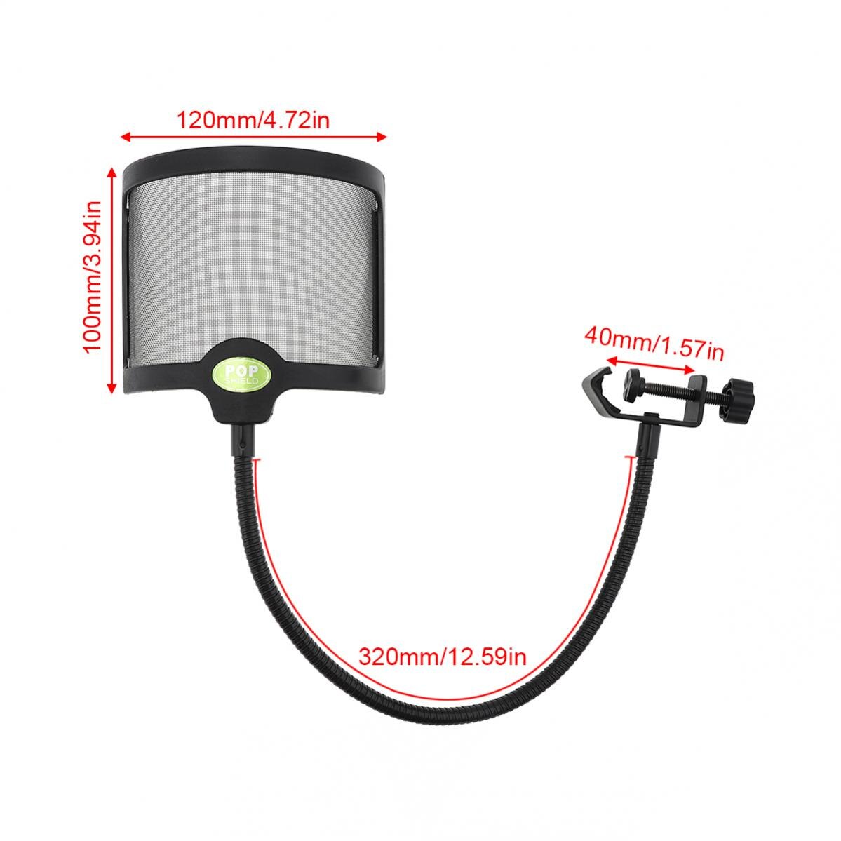 U-Vormige Microfoon Pop Filter Flexibele Wind Scre... – Grandado