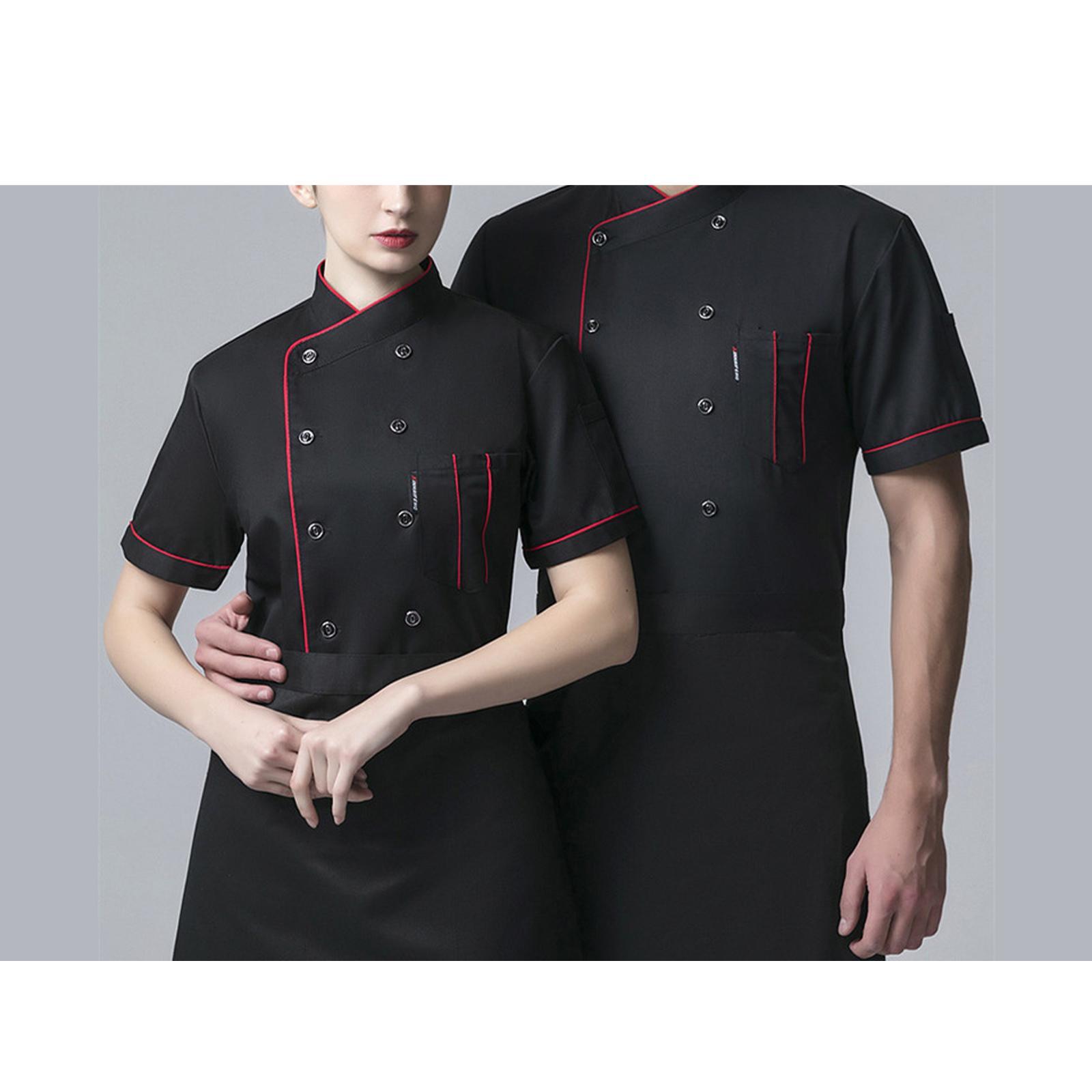 Hotel Kitchen Chef Uniform Short Sleeve Shirt Jack... – Vicedeal