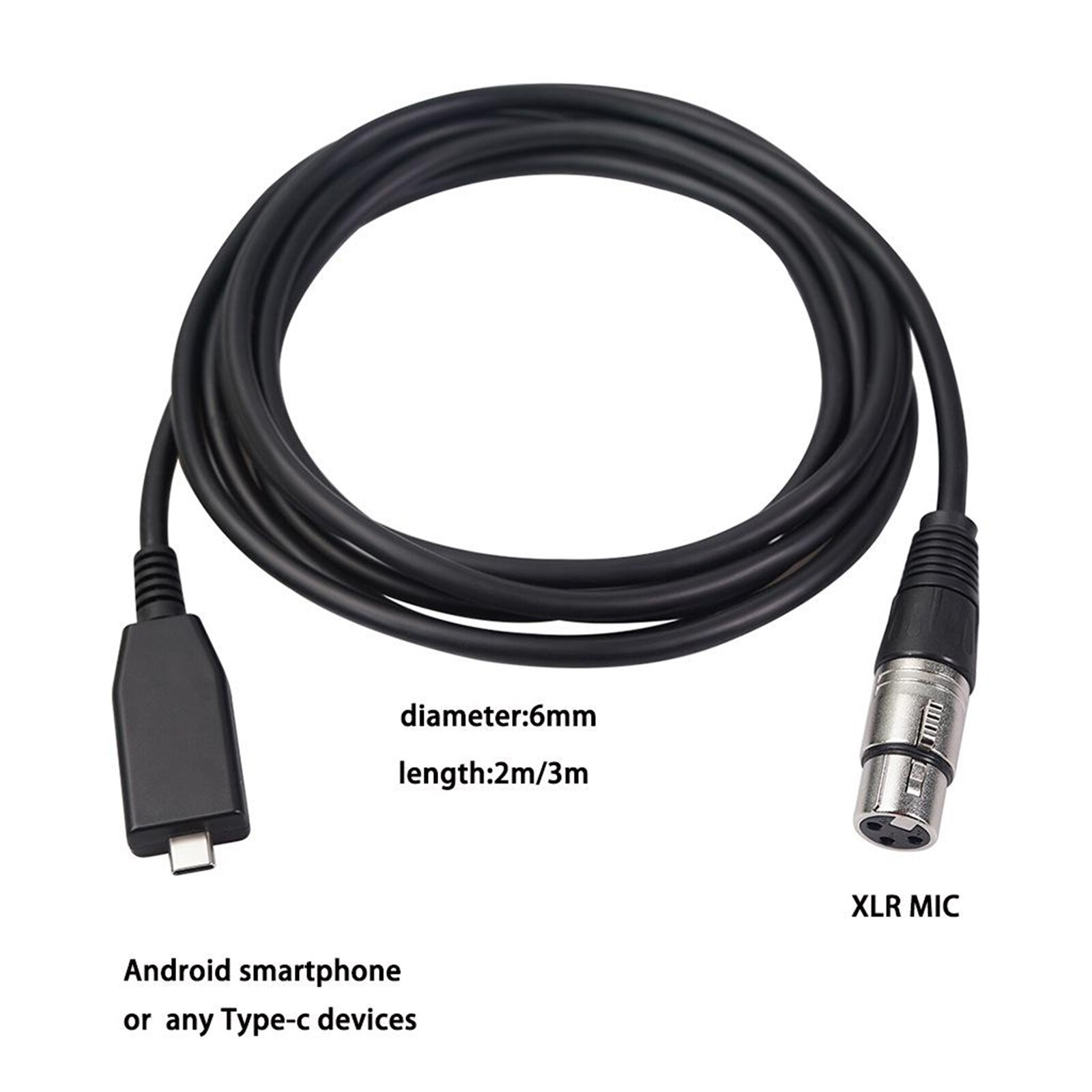 Audio Adapter 3 Pin Balanced XLR Female to 2.0 Typ... – Grandado