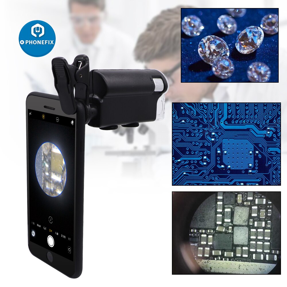 60X/100X Phone Microscope with Cell Phone Clip Poc... – Grandado