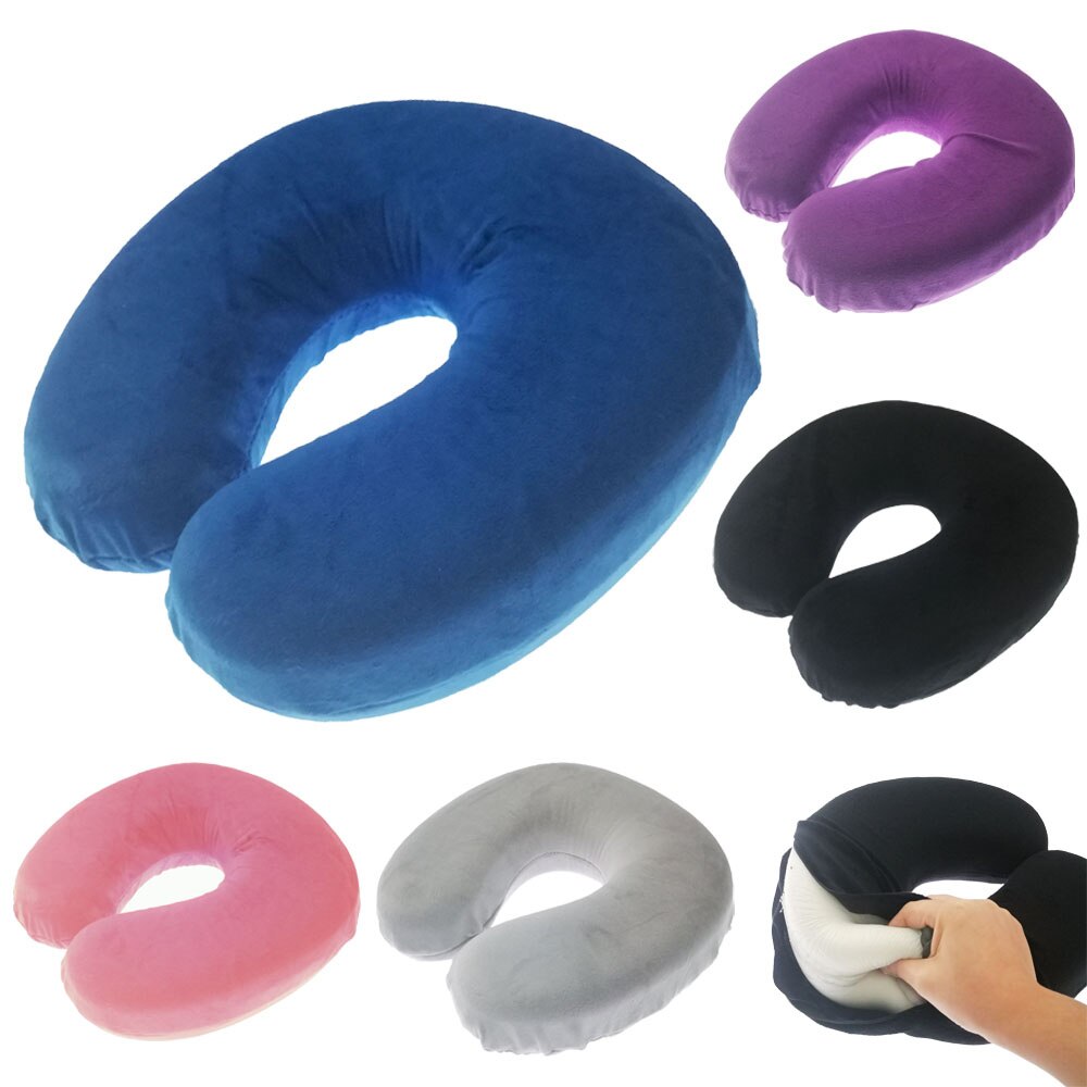 Memory Foam Neck Pillow Resting Head Neck U Shape ... – Vicedeal