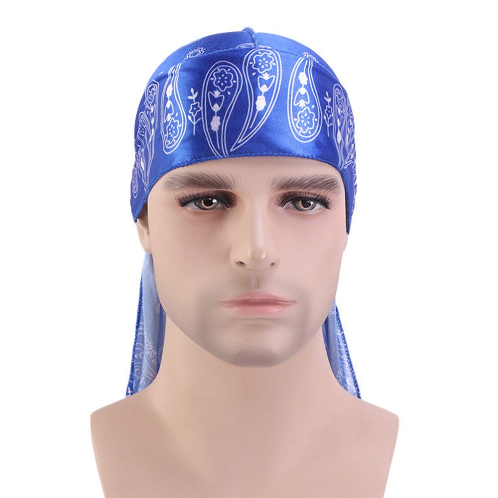 Men Durag Printing Silky Durags Long Headwear Head... – Grandado