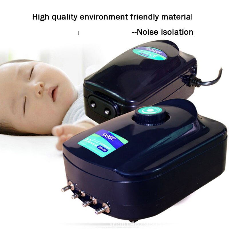 Silent Aquarium Air Pump Fish Tank Air Output Adju... – Vicedeal
