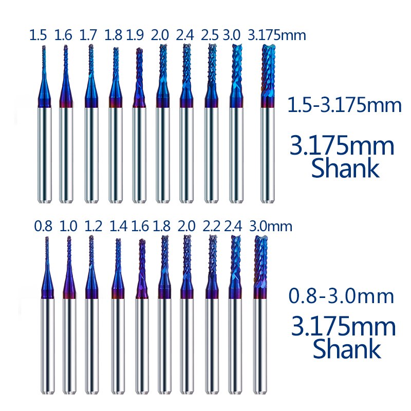 Xcan End Mill Frees 3.175Mm Shank Cnc Router Bit N... – Grandado