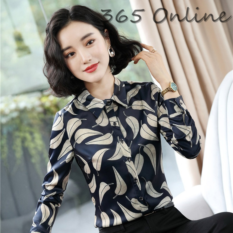 Novelty Printed Business Women Work Wear Blouses S... – Grandado
